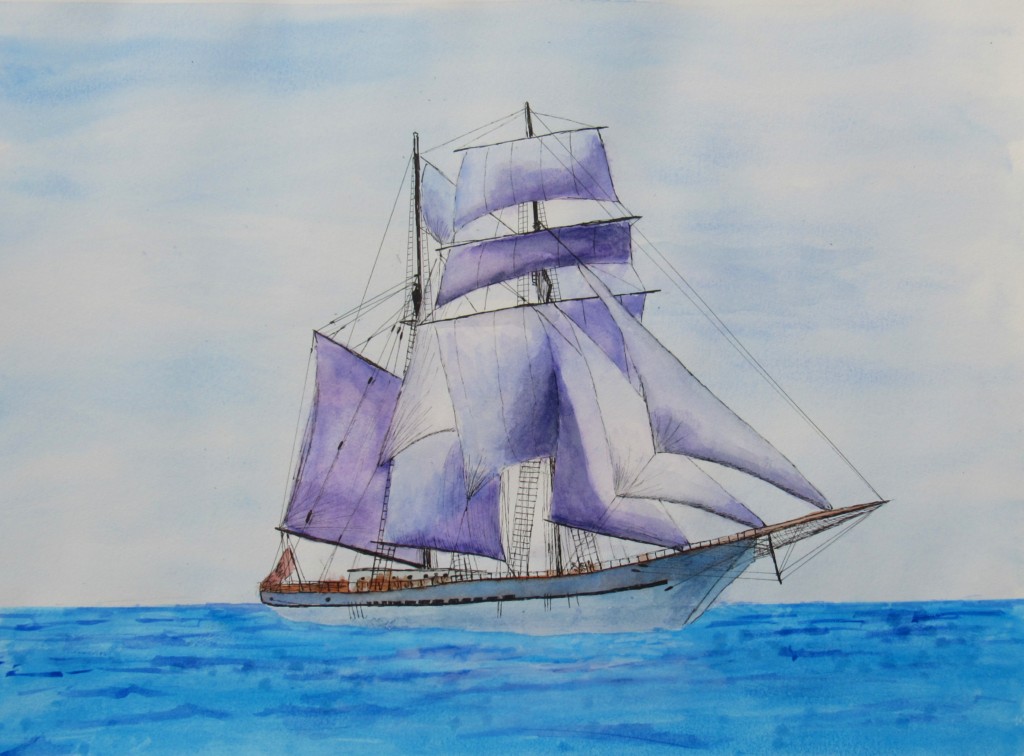 Purple Sails – Original Art – Ron Enderland Art
